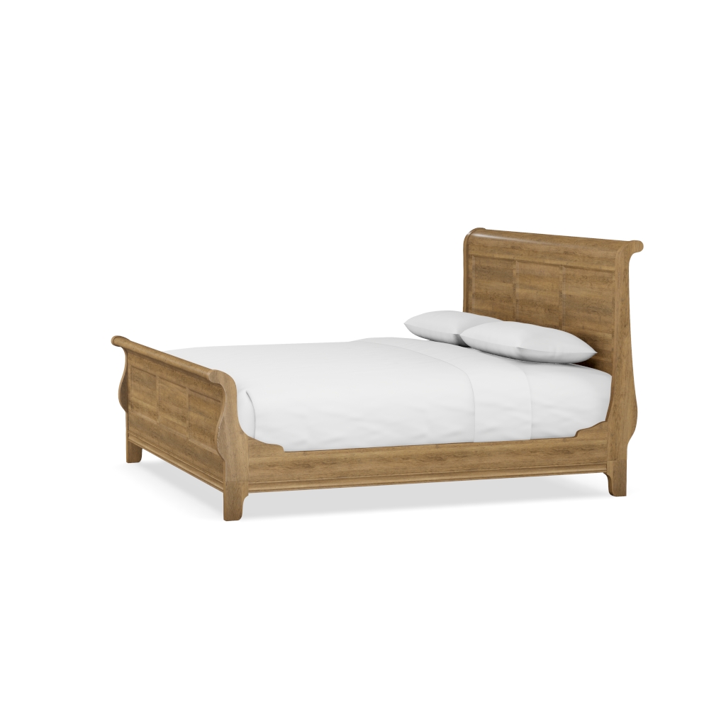 Super king sleigh bed wooden store