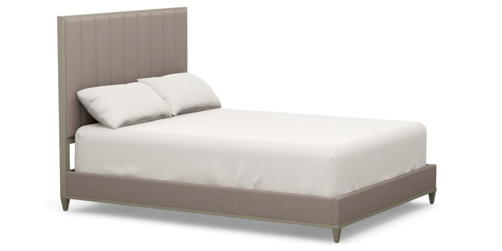 Channel stitch upholstered bed store
