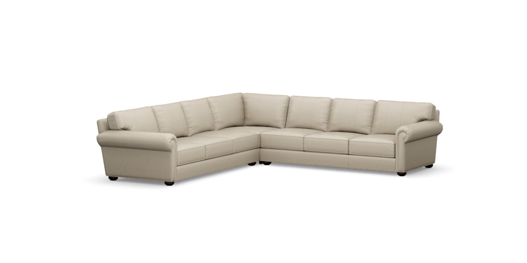 Richmond Three Seat Leather Sectional Ethan Allen