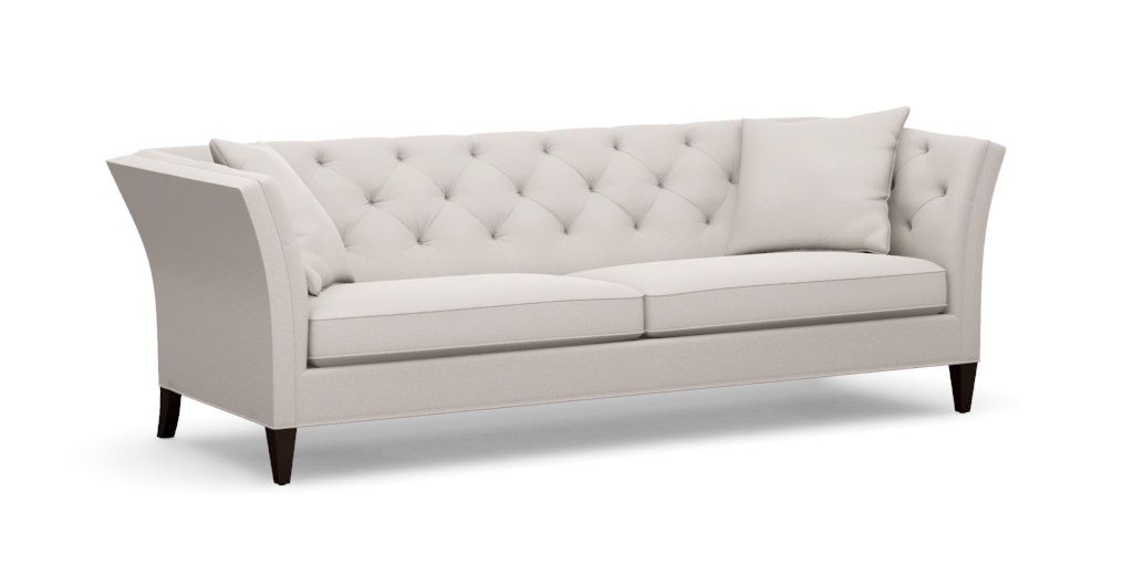 Shelton Sofa in Blue Brown Coral 98 W x 38 D x 32 H by Ethan Allen