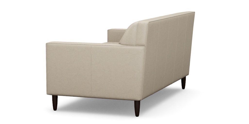 Marcus Leather Track Arm Sofa in Black Blue Brown 63 W x 36 D x 32 H by Ethan Allen
